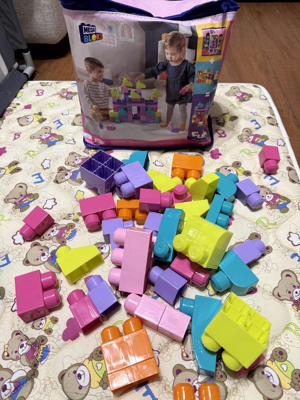 MEGA BLOKS 80-piece Big Building Bag Blocks for Toddlers 1-3, Blue - Macy's