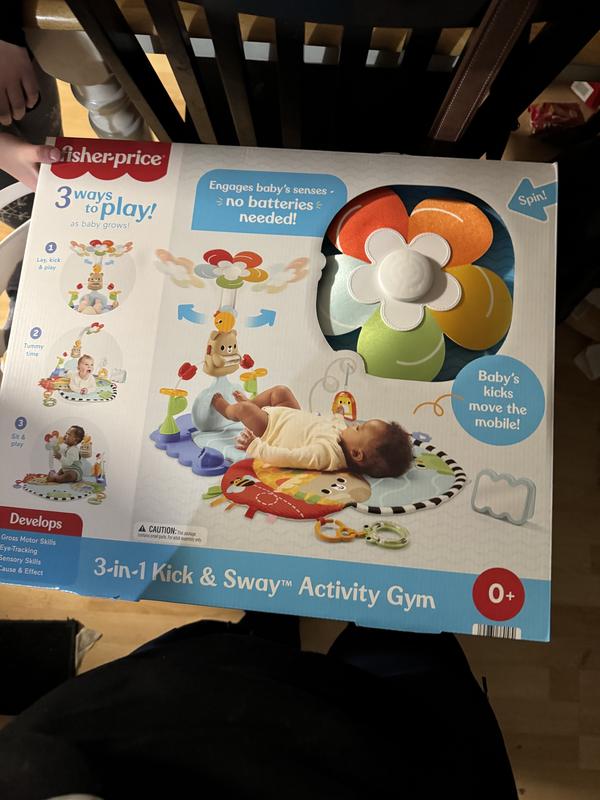 Fisher Price 3-in-1 Kick and Sway Activity Gym, Baby Play Mat with ...