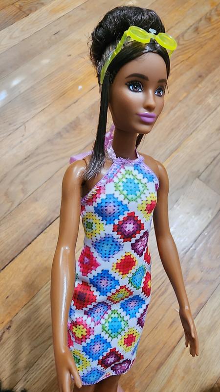 Barbie Fashionistas Doll 210 With Bun and Crochet Halter Dress - Macy's