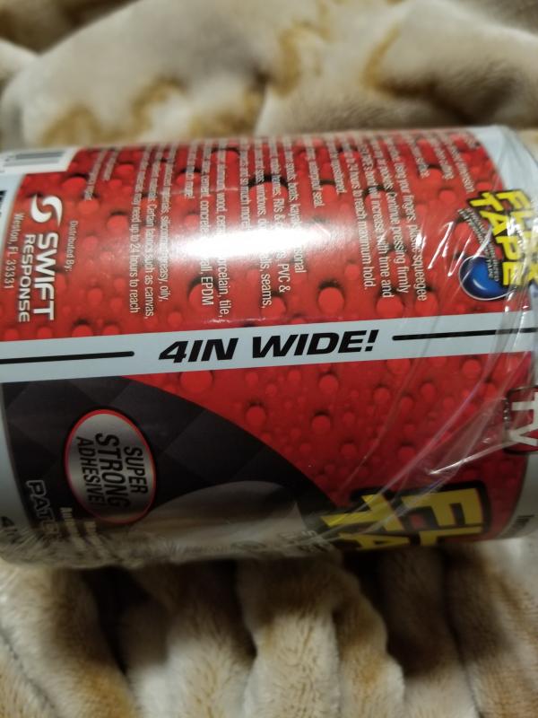 Flex Tape Mini Black Waterproof Rubberized Duct Tape 4-in x 3-in ...