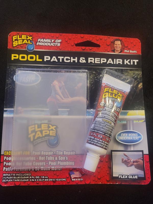 Flex Seal 0.3-ft Pool Vinyl Repair Patch Kit KITPOOLMINI-6 at Lowes.com