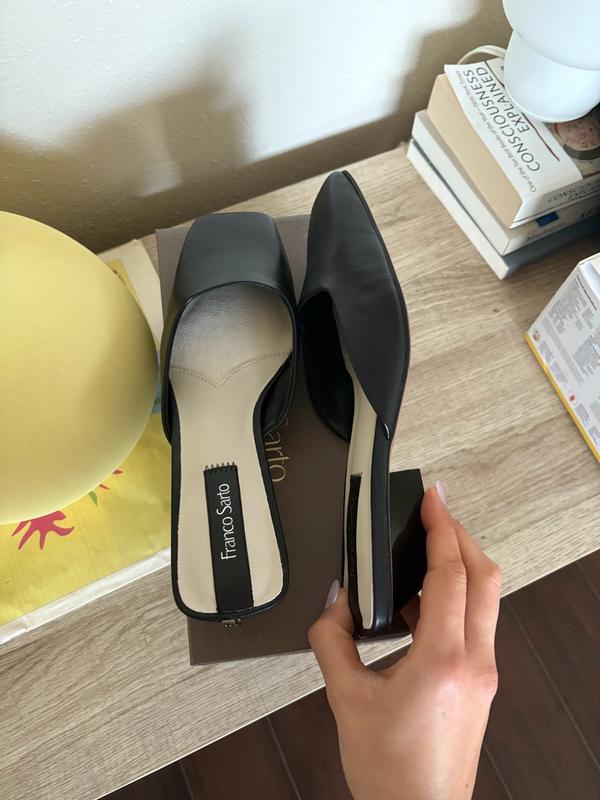 Franco Sarto Women's Nicola Square Toe Sculpted Heel Mules - Macy's