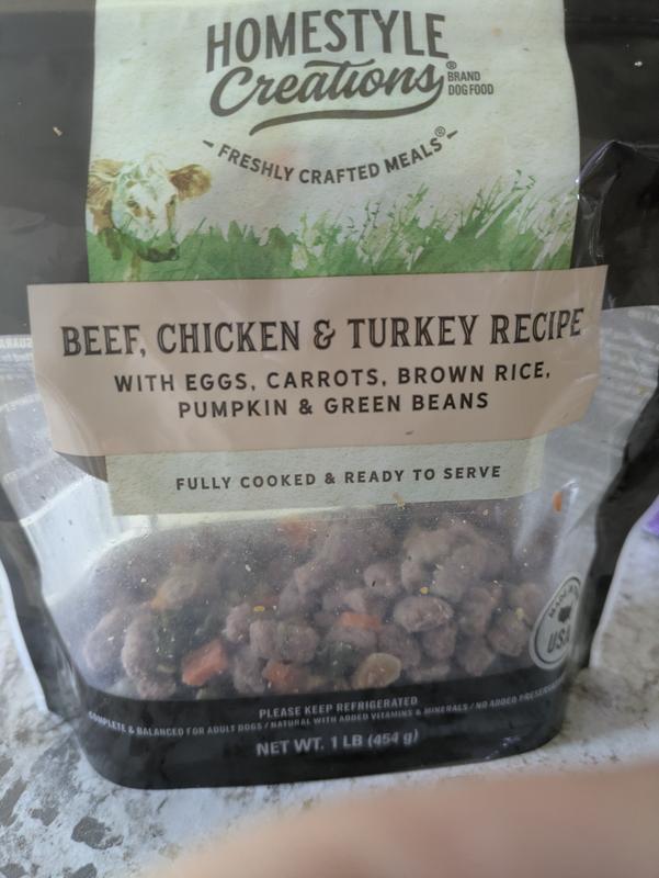 Freshpet Homestyle Creations Adult Beef, Chicken and Turkey Recipe with ...