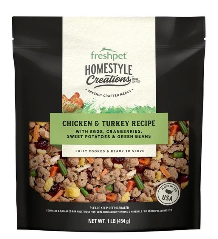 Freshpet Homestyle Creations Chicken & Turkey Recipe Fresh Dog Food, 2 ...