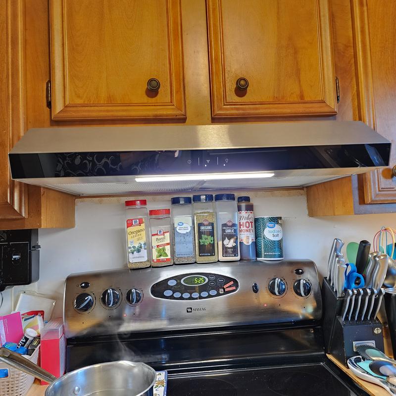 Frigidaire 30-in Convertible 330-CFM Stainless Steel Under Cabinet ...