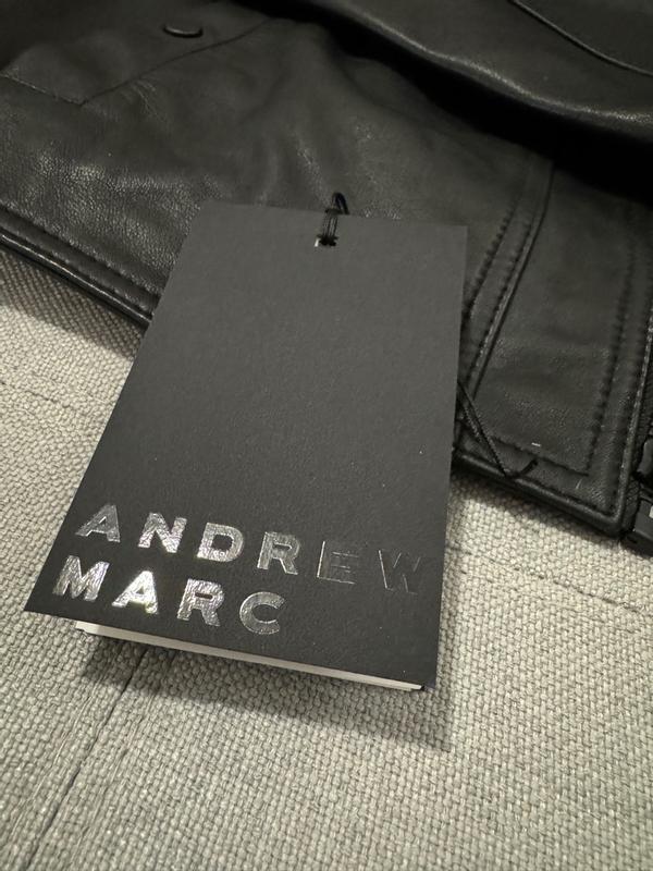 Andrew Marc Black Label Women's Beatrix Rib-Knit Trimmed Leather Jacket ...