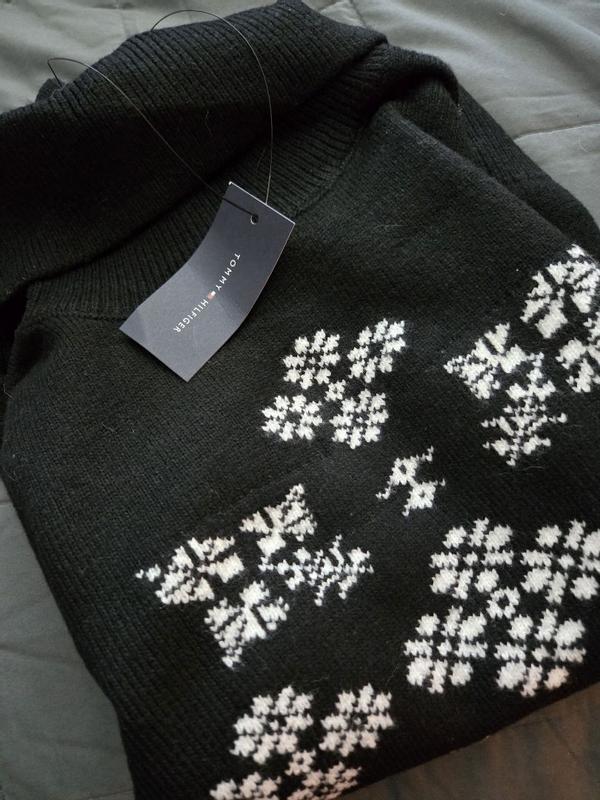 Tommy Hilfiger Women's Snowflake Graphic Turtleneck Sweater - Macy's
