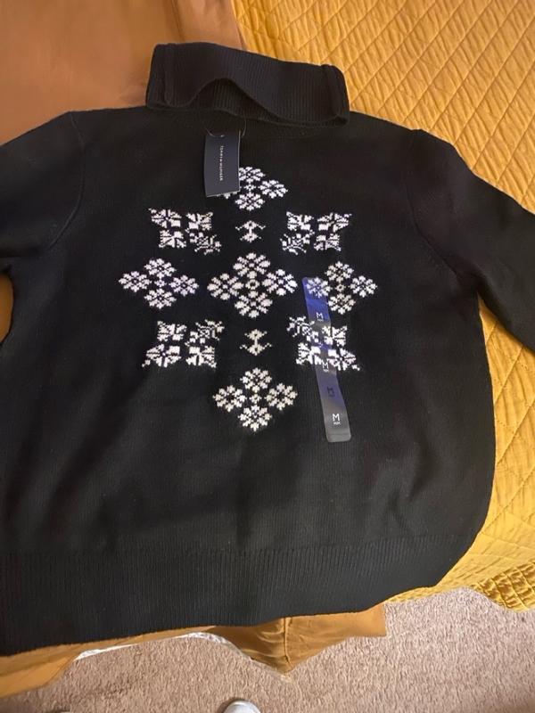 Tommy Hilfiger Women's Snowflake Graphic Turtleneck Sweater - Macy's