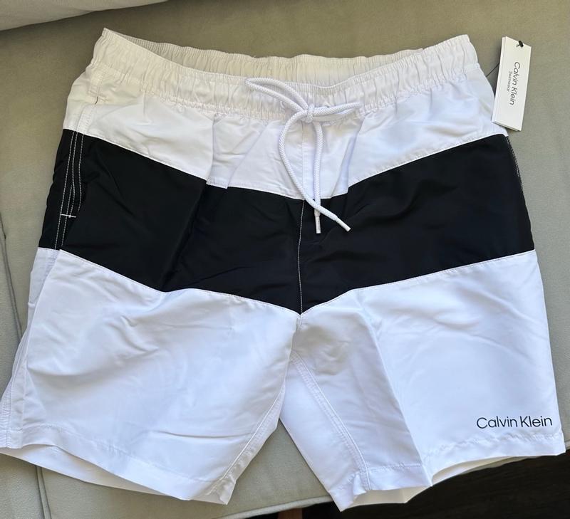 Calvin Klein Men's Colorblocked 7" Swim Trunks, Created for Macy's - Macy's