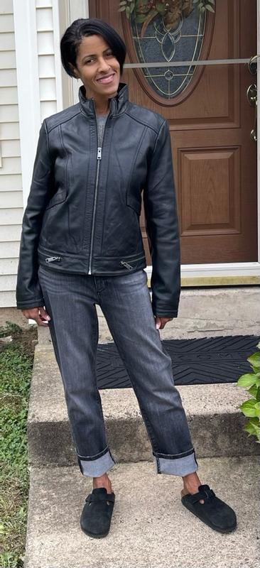 Andrew Marc Women's Rowan Leather Racer Jacket - Macy's