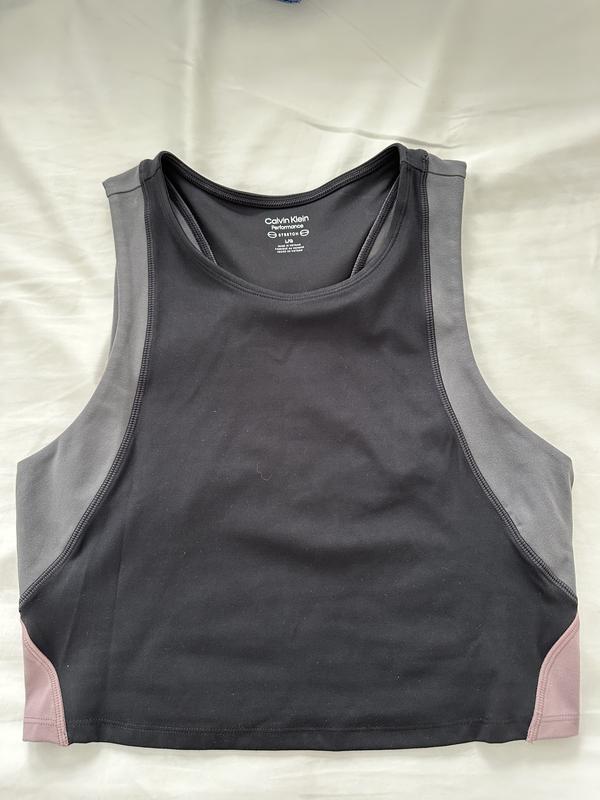Calvin Klein Performance Women's Performance Colorblock Crop Top - Macy's