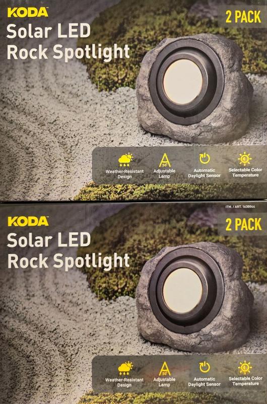 KODA 4 -Pack 25 -Lumens Gray Low voltage Solar LED Outdoor Path Light ...