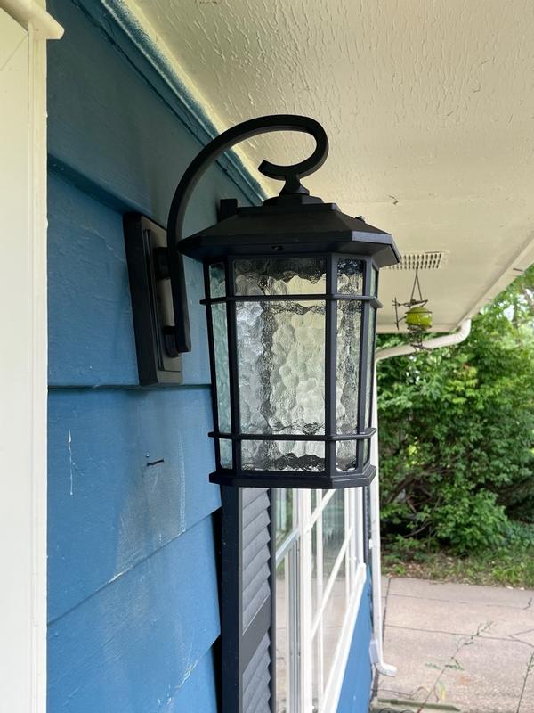 KODA Williams 1-Light 15.5-in H Matte Black Dusk to Dawn LED Outdoor ...
