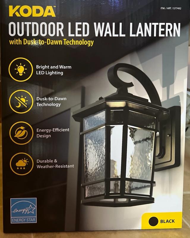 KODA Williams 1-Light 15.5-in H Matte Bronze Dusk to Dawn LED Outdoor ...