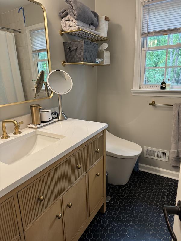 KOHLER Malin by Studio McGee 48-in Draper Oak Undermount Single Sink ...