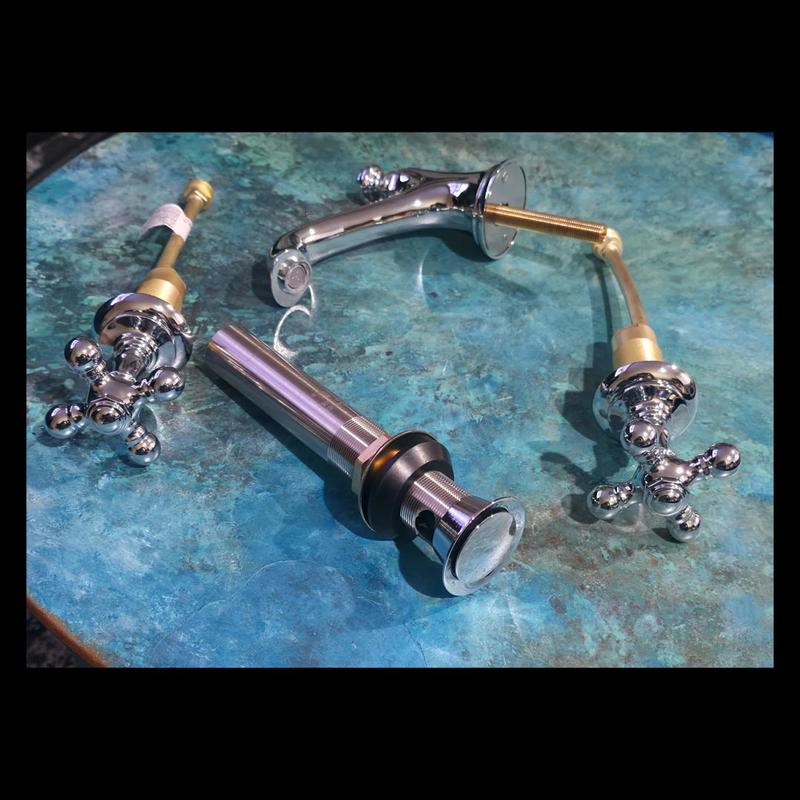 KOHLER Vibrant Polished Nickel 2-Handle Cross Bathroom Sink Faucet ...
