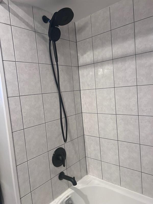 KOHLER Premise Rite-Temp Matte Black 1-handle Single Function Round Bathtub and Shower Faucet ...