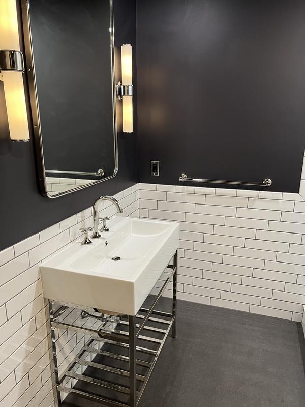 KOHLER MatteBlackBrushedModerneBrass 2 -Handle Cross Bathroom Sink ...
