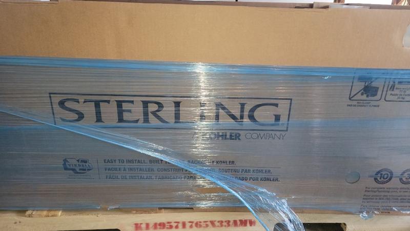 Sterling Ensemble 32-in x 60-in White Acrylic Rectangle Alcove Soaking ...