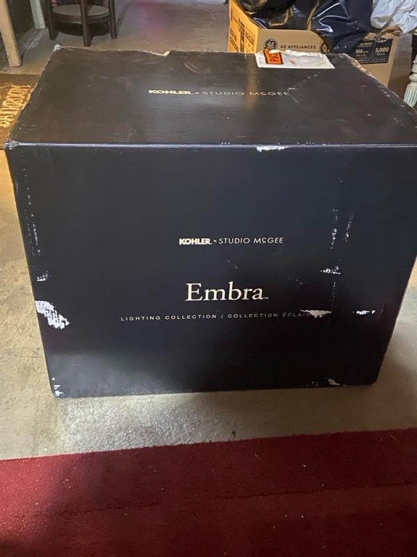 KOHLER Embra by Studio McGee 1 -Light Brushed Nickel Transitional Clear ...