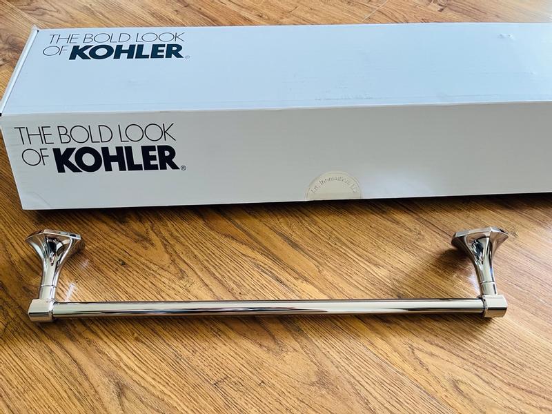 KOHLER Occasion 24-in Vibrant Brushed Moderne Brass Wall-mount Single ...