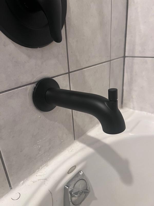 KOHLER Premise Rite-Temp Matte Black 1-handle Single Function Round Bathtub and Shower Faucet ...