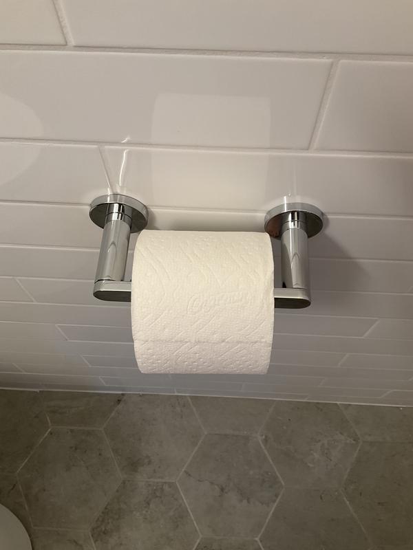 KOHLER Purist Matte Black Wall Mount Pivot Toilet Paper Holder at Lowes.com