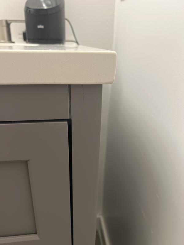 KOHLER Damask 30-in Mohair Grey Bathroom Vanity Base Cabinet without ...