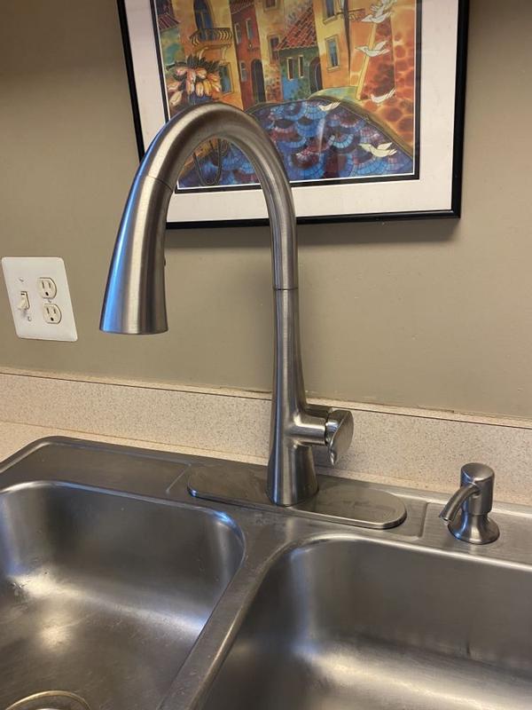 KOHLER Anessia Vibrant Stainless Single Handle Pull-down Kitchen Faucet ...
