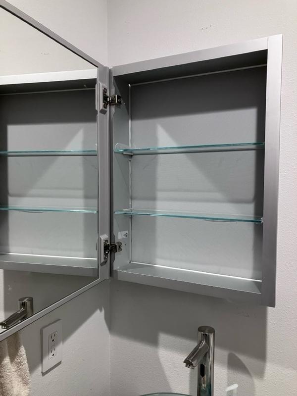 KOHLER Embark 15-in x 26-in Surface/Recessed Mount Anodized Aluminum ...