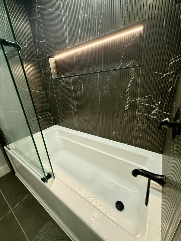 KOHLER Archer 32-in W x 66-in L Sandbar Acrylic Rectangular Right Drain ...