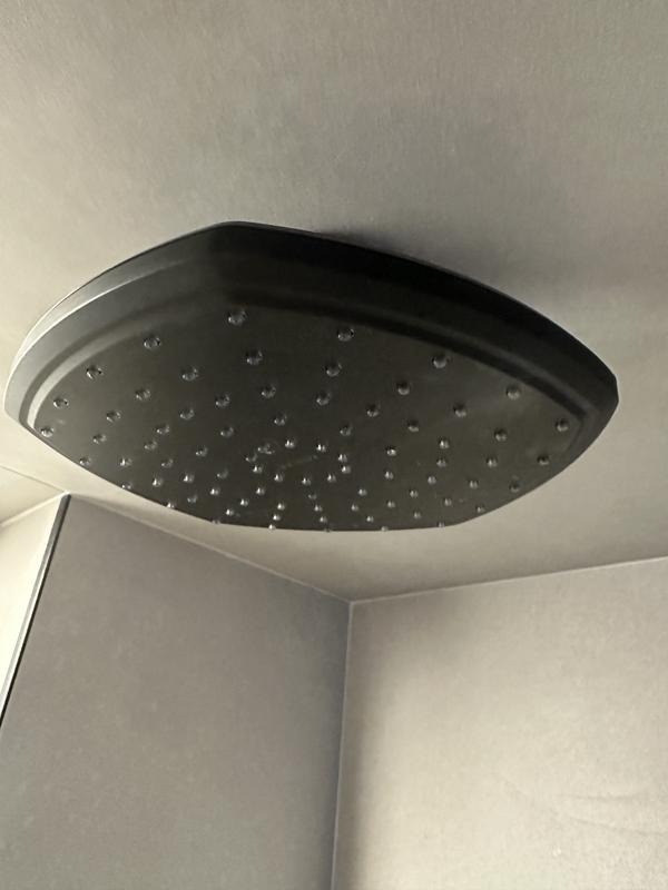 KOHLER Occasion 1 -Spray Matte Black 8.25-in Octagonal Rain Shower Head ...