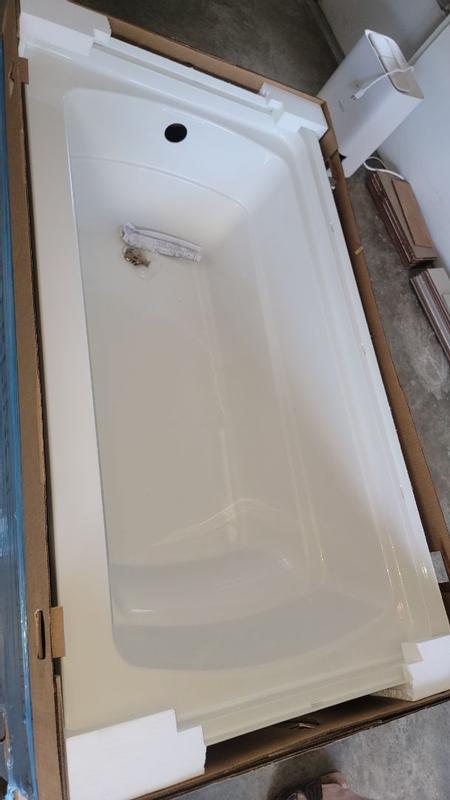 Sterling Ensemble 32-in x 60-in White Acrylic Rectangle Alcove Soaking ...