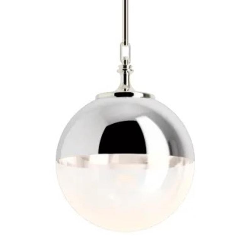 KOHLER Bellera Brushed Moderne Brass Transitional Clear Glass Globe ...
