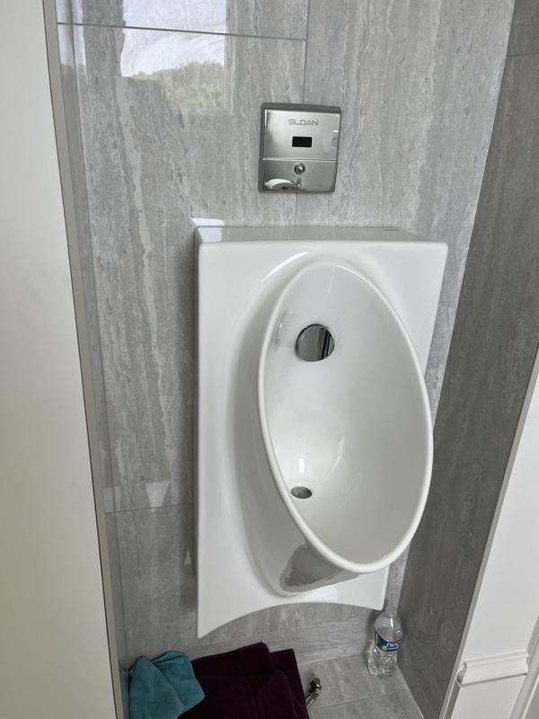 KOHLER 1 GPF (3.79 LPF) White WaterSense Wall-mounted Urinal (15-in x ...
