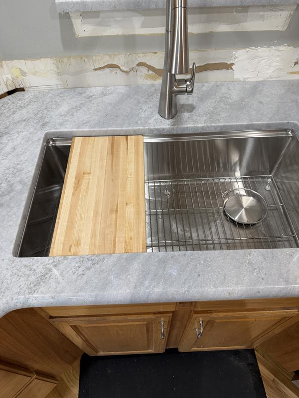 KOHLER Strive Smart Divide 32-Inch Undermount Double-Bowl Workstation ...
