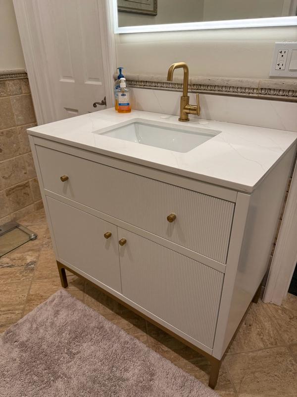 KOHLER Calpa 48-in White Undermount Single Sink Bathroom Vanity with ...