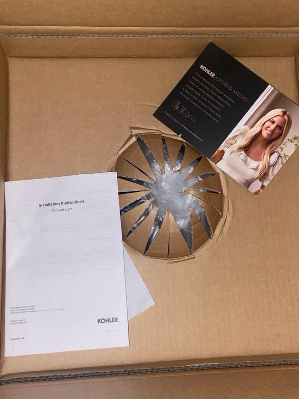 KOHLER Embra by Studio McGee 1 -Light Brushed Nickel Transitional Clear ...