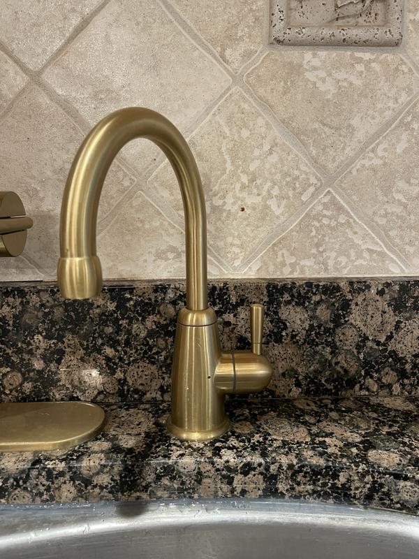 KOHLER Wellspring Matte Black Single Handle Bar and Prep Kitchen Faucet ...