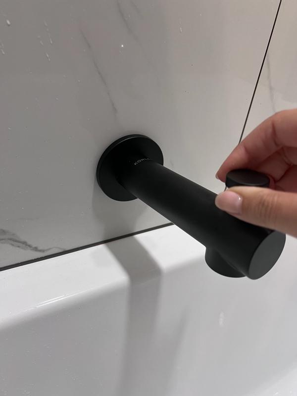 KOHLER Elate Matte Black Wall-mount Universal Fit Bathtub Spout With ...