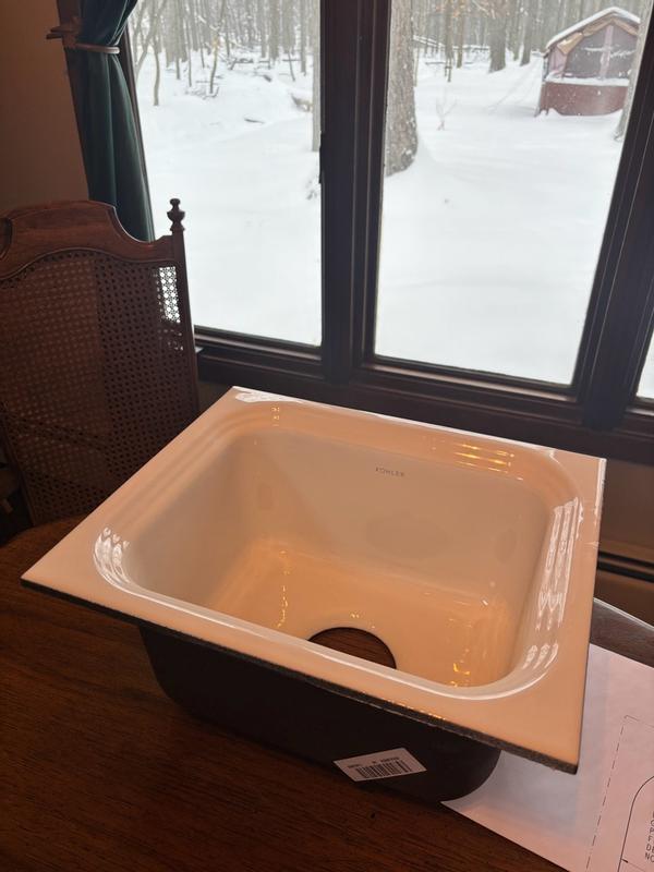 KOHLER Northland Undermount 15-in x 12.375-in Cast iron Single bowl ...