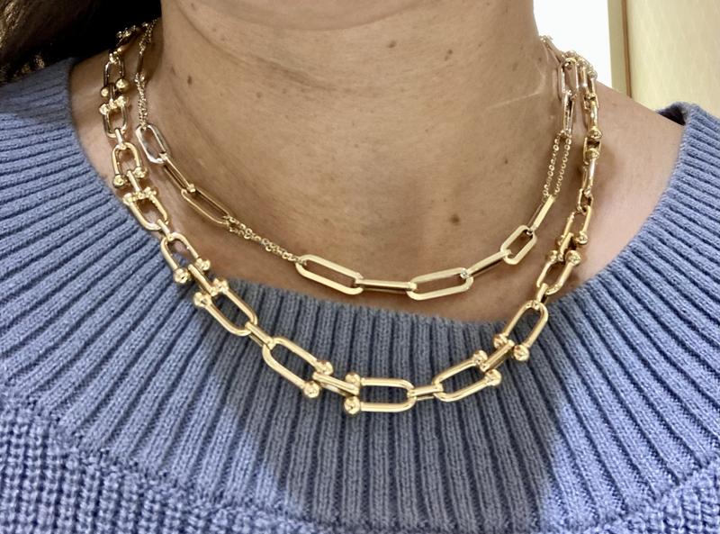 Link Necklace Hollow 10K Yellow Gold 16" | Kay
