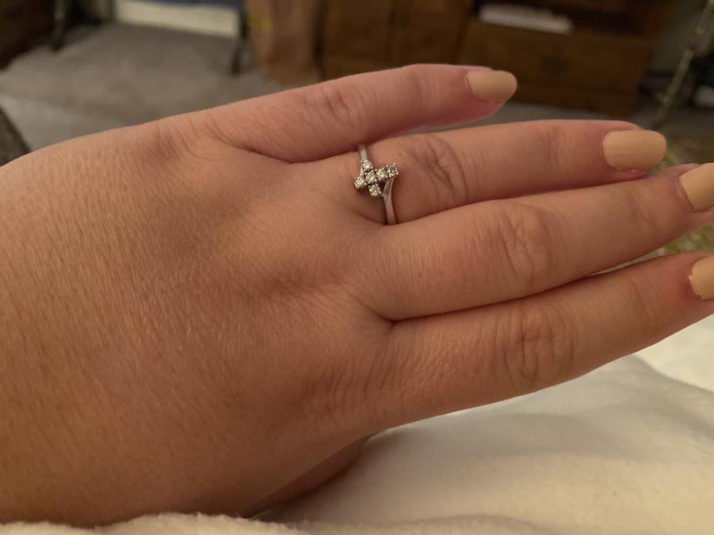 Cross Ring 1/5 ct tw Diamonds Sterling Silver | Kay