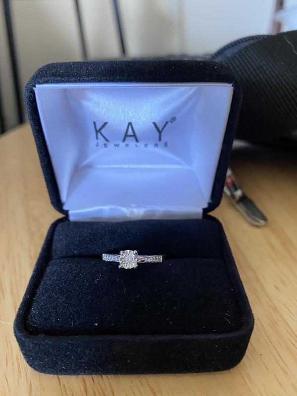 Diamond Promise Ring 1/10 ct tw 10K White Gold | Kay
