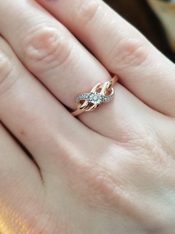 Diamond Infinity Knot Promise Ring 1/20 ct tw 10K Rose Gold | Kay