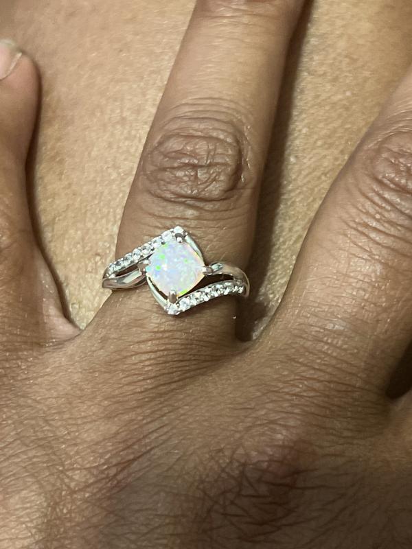 Lab-Created Pink Opal Ring Sterling Silver | Kay