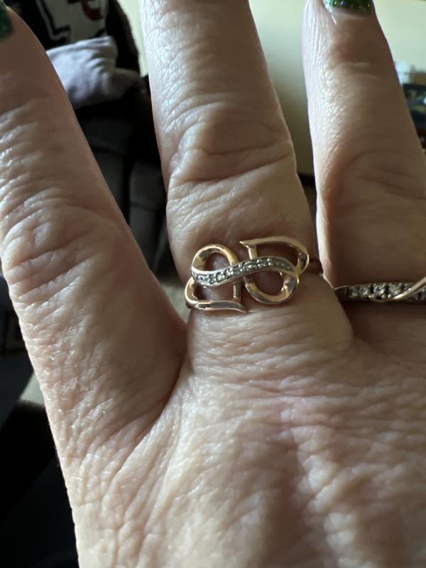 Heart/Infinity Ring Diamond Accents 10K Rose Gold | Kay