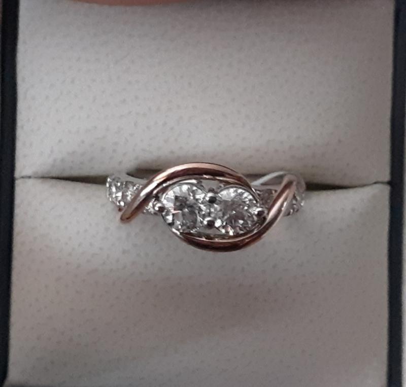 Ever Us Two-Stone Ring 1 ct tw Diamonds 14K Two-Tone Gold | Kay