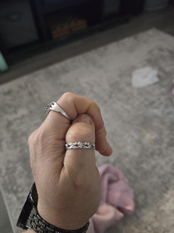 Stackable Ring Scroll Design Sterling Silver | Kay