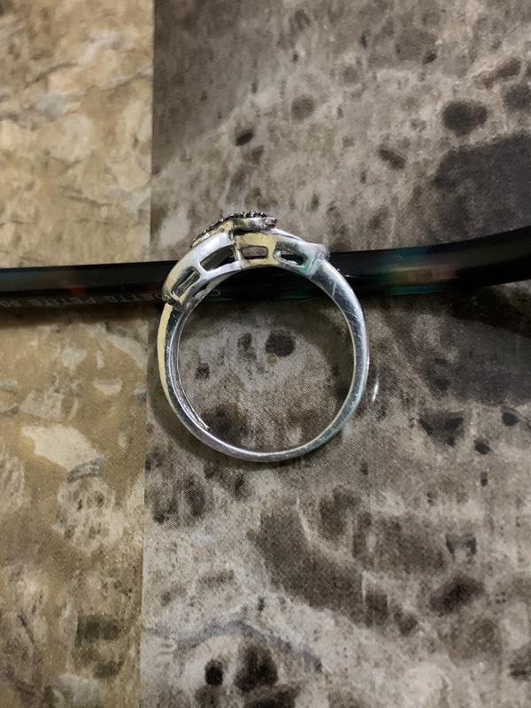 Bone Infinity Ring 1/20 ct tw Black Diamonds Sterling Silver | Kay